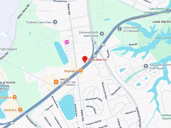 16. pop’s diner co. map