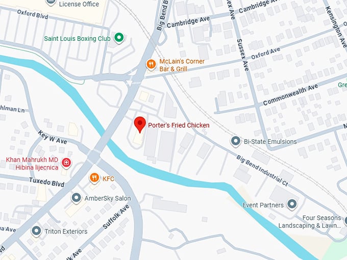 16. porter's fried chicken map