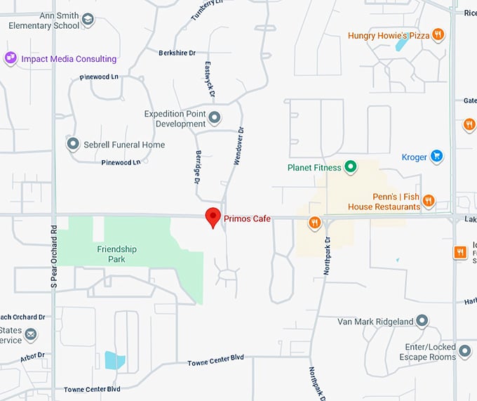 16. primos cafe map