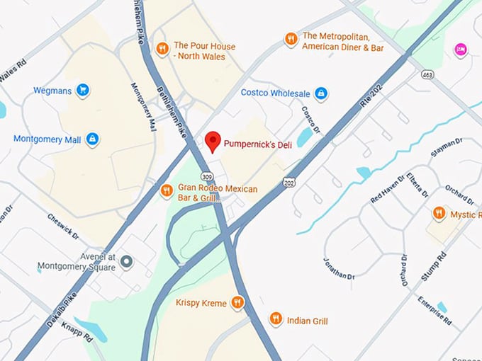 16. pumpernick's deli map