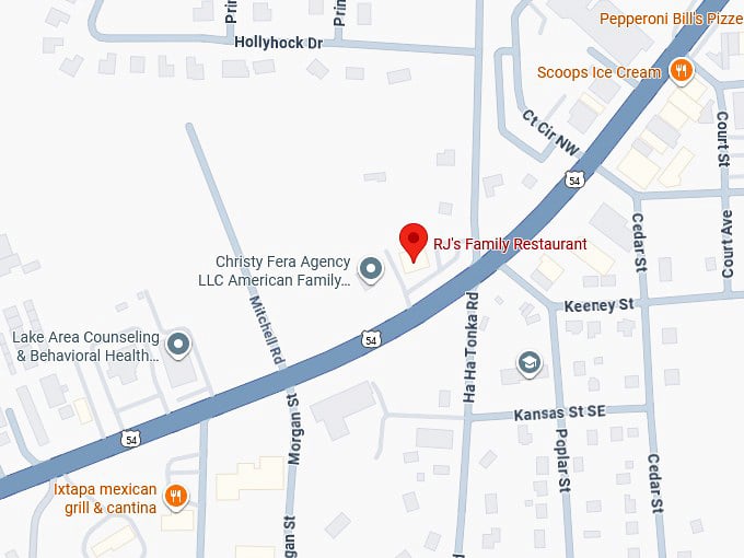 16. rj's family restaurant map