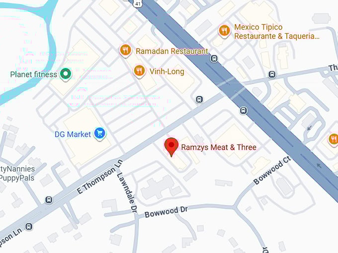 16. ramzys meat & three map