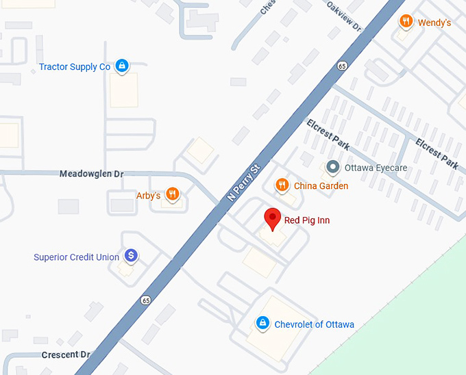 16. red pig inn map