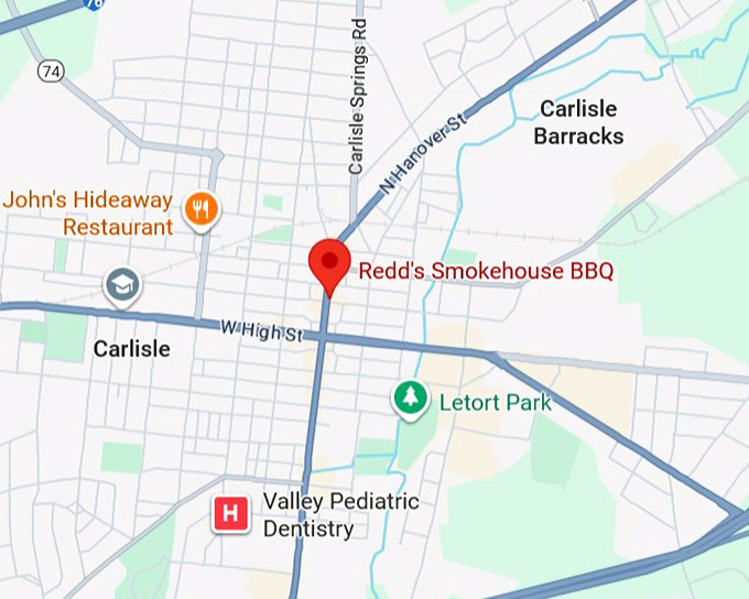 16. redd’s smokehouse bbq map