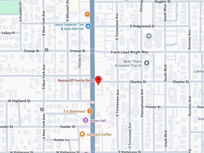 16. reececliff family diner map