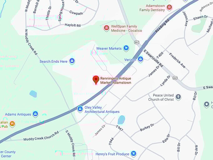 16. renningers antique market adamstown map
