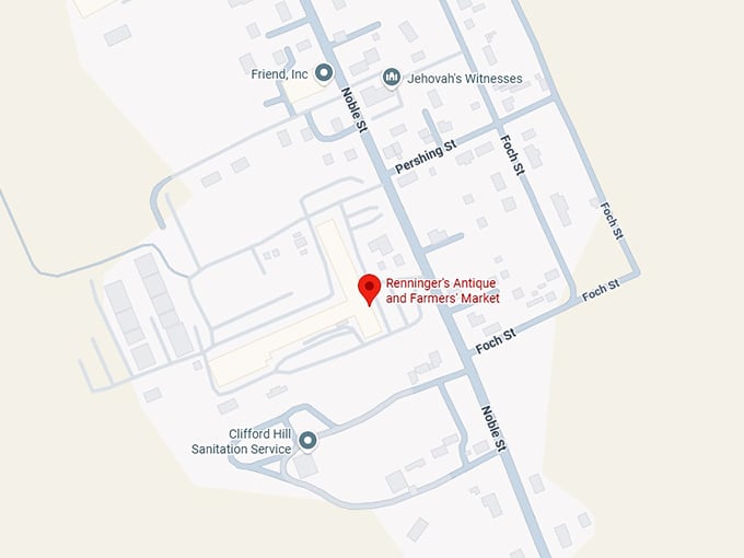 16. renninger's antique and farmers' market map