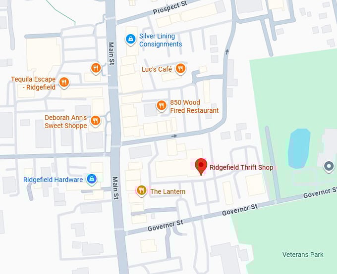 16. ridgefield thrift shop map