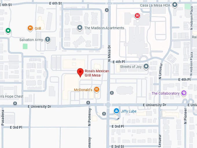 16. rosa's mexican grill map