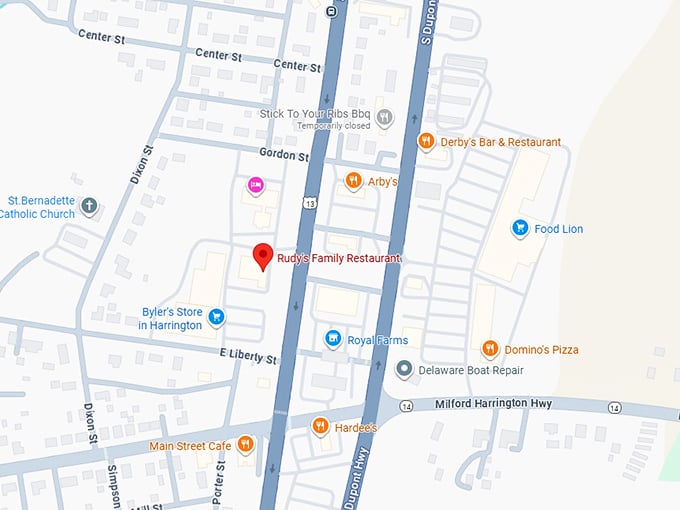 16. rudy's family restaurant map