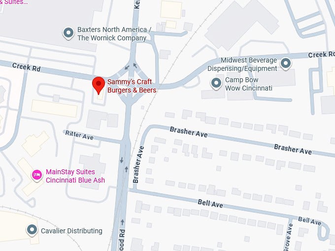 16. sammy’s craft burgers & beers map