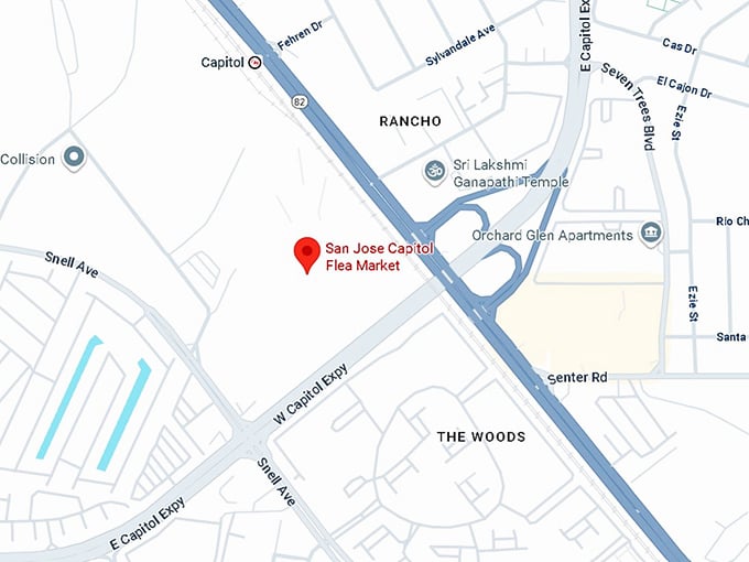 san jose capitol flea market map