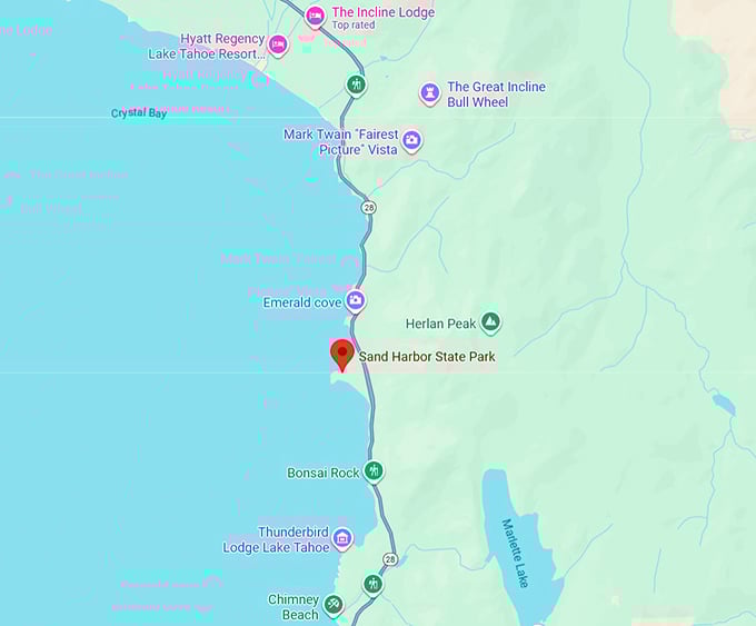 16. sand harbor state park map