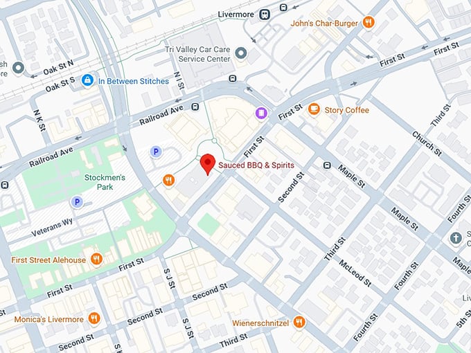 16. sauced bbq & spirits map
