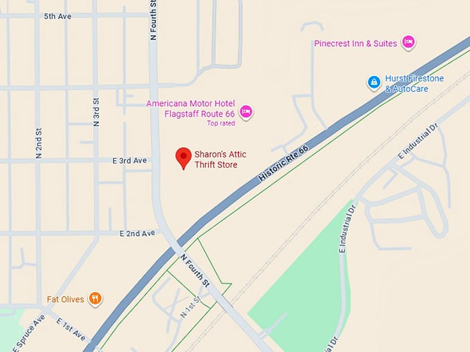 16. sharon's attic thrift store map
