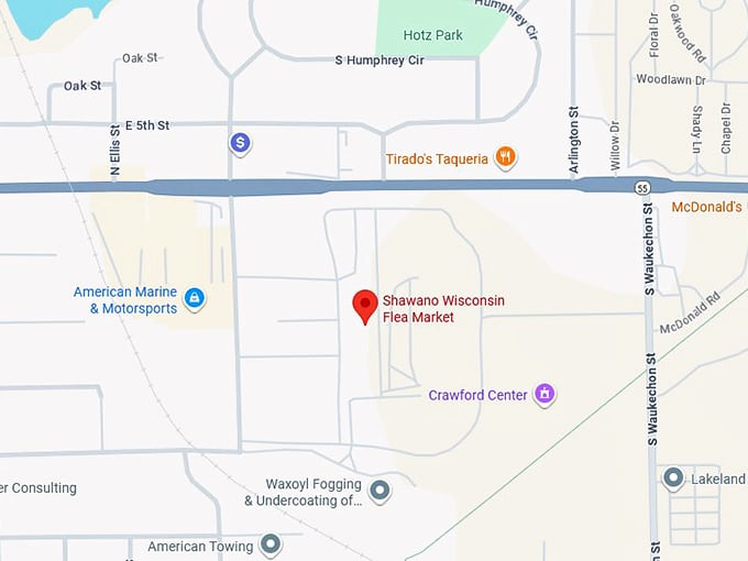 16. shawano wisconsin flea market map