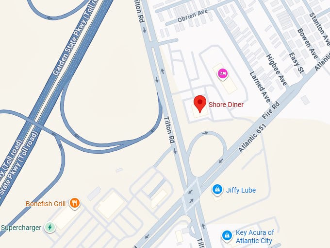 16. shore diner map