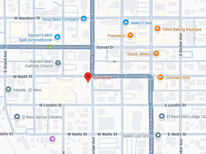 16. sid’s diner map