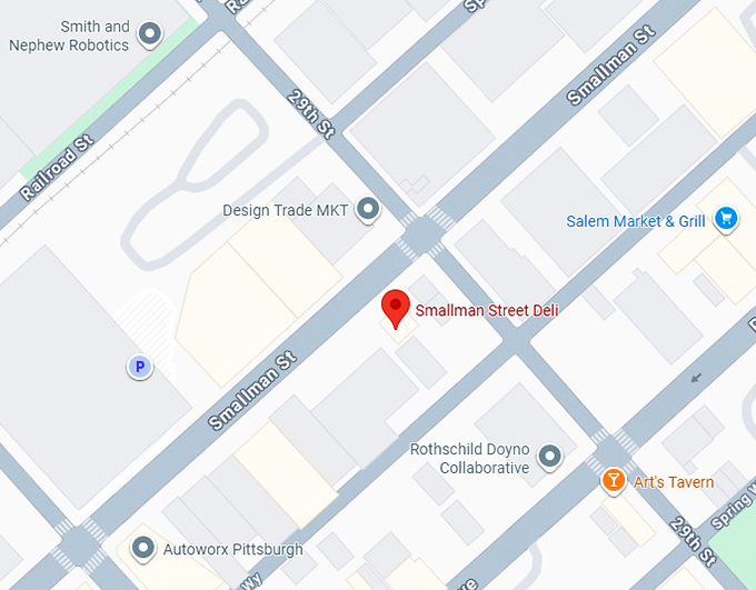 16. smallman street deli map