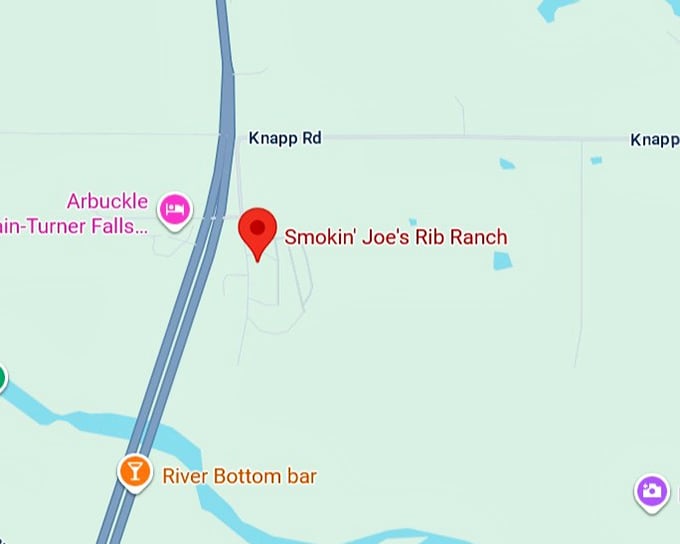 16. smokin’ joe’s rib ranch map