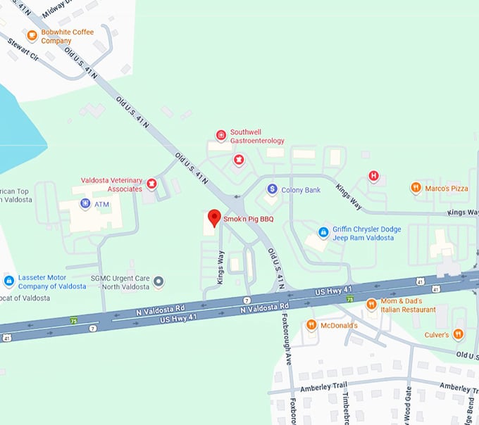 16. smokin’ pig bbq map