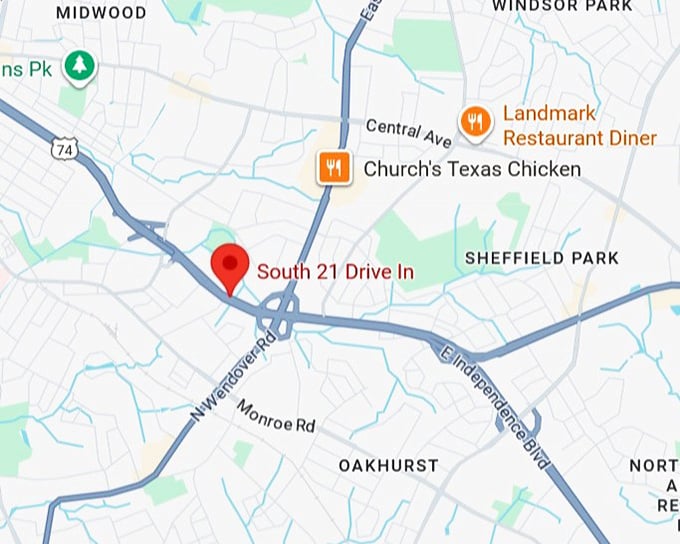 16. south 21 drive in map