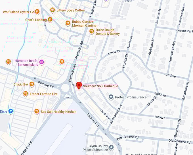 16. southern soul barbeque map
