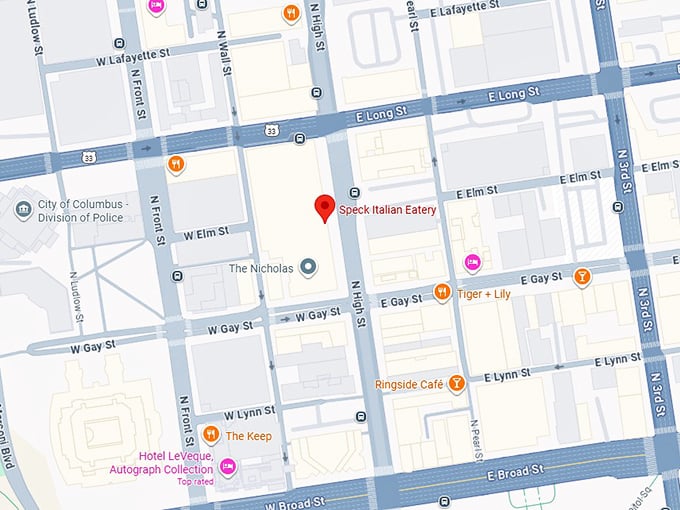 16. speck italian eatery map