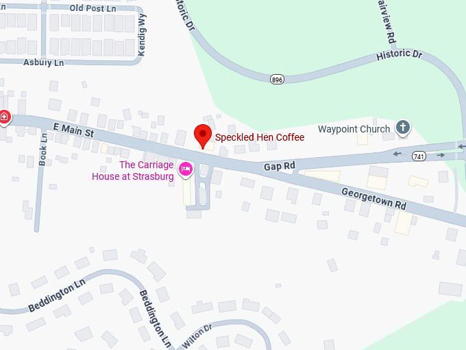16. speckled hen coffee map