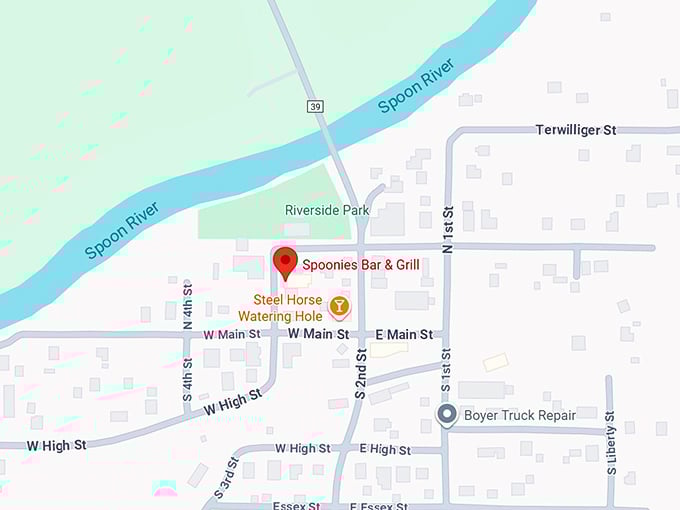 16. spoonies bar & grill map