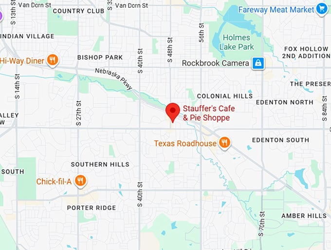 16. stauffer’s cafe & pie shoppe map