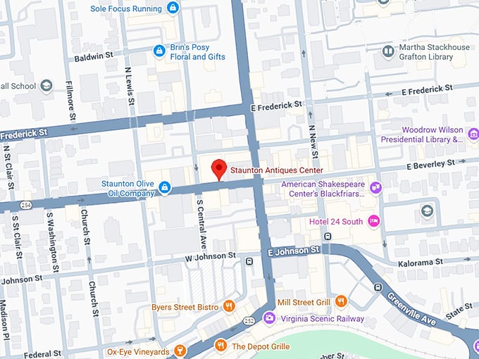 16. staunton antiques center map
