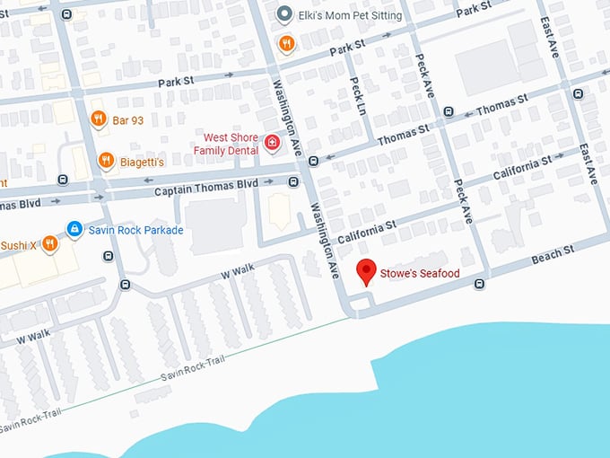 stowe’s seafood map