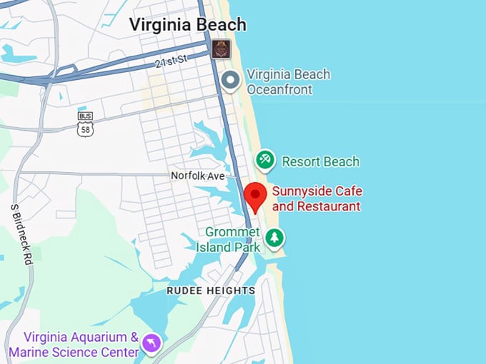 16. sunnyside cafe and restaurant map
