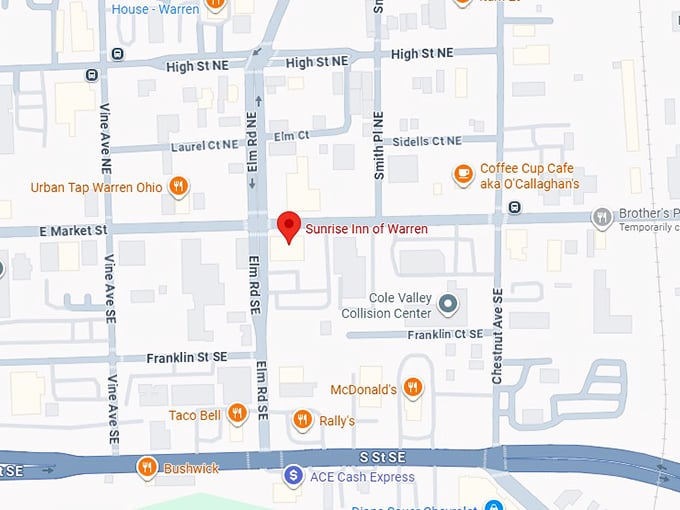 16. sunrise inn of warren map