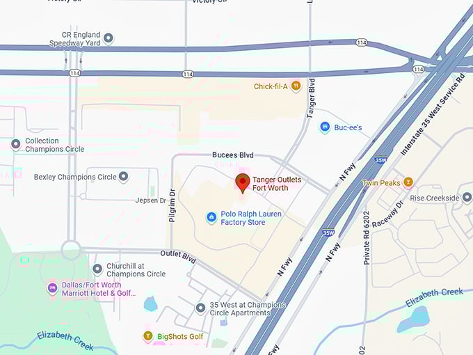 16. tanger outlets fort worth map