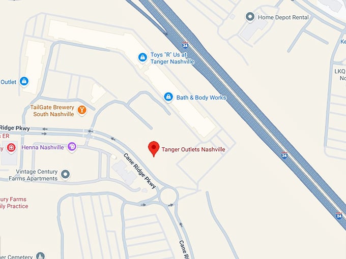 16. tanger outlets nashville map