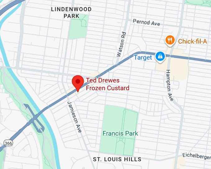 16. ted drewes frozen custard map