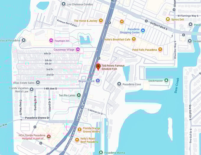 16. ted peters famous smoked fish map