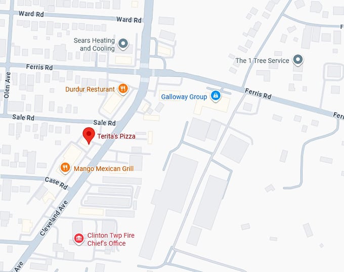 terita’s pizza map