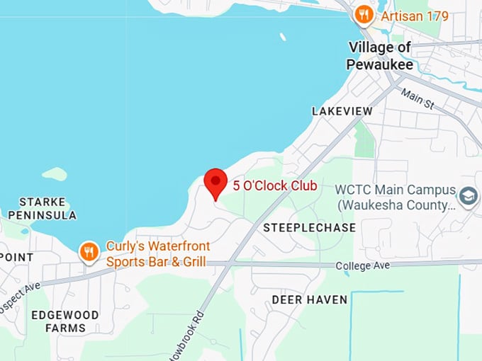 16. the 5 o’clock club map