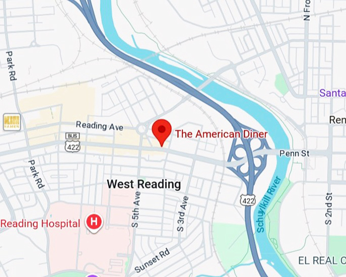 16. the american diner map