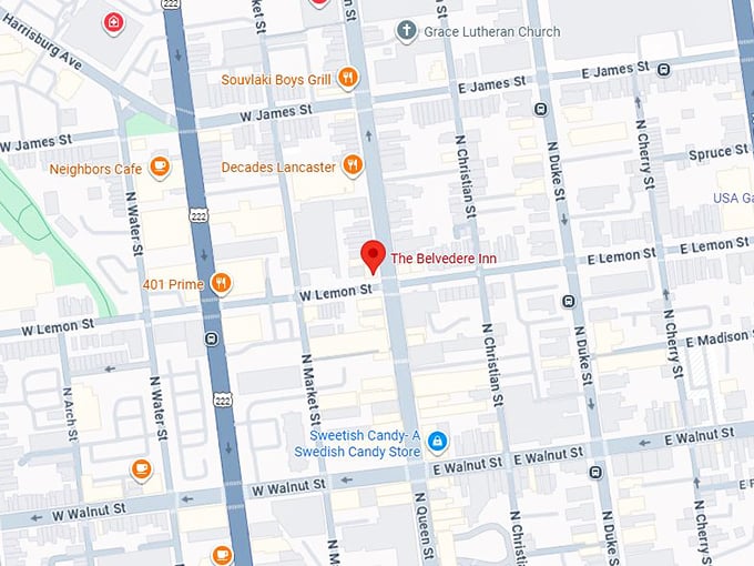 16. the belvedere inn map