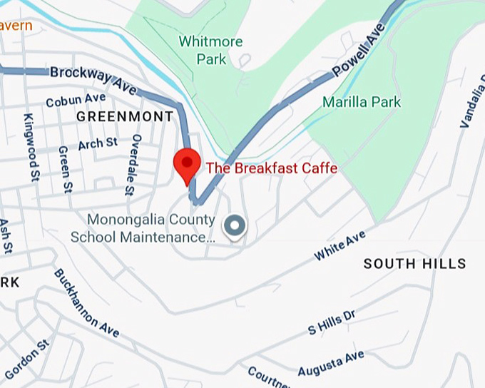 16. the breakfast caffe map