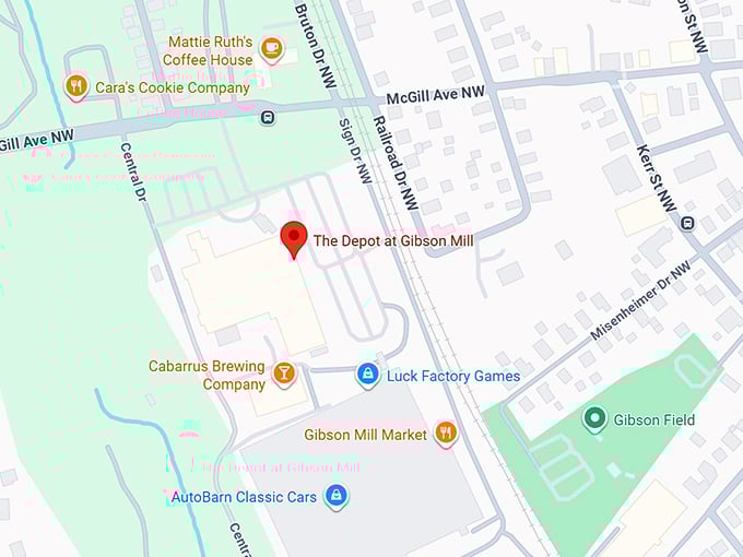 16. the depot at gibson mill map