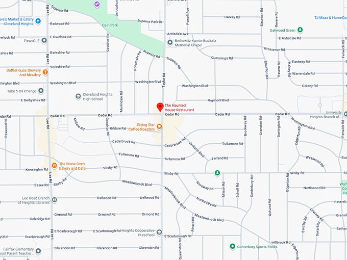 16. the haunted house restaurant map