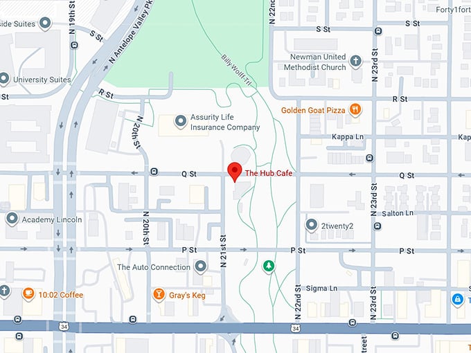 16. the hub cafe map