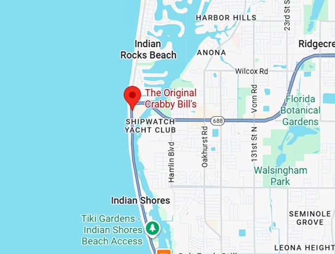 16. the original crabby bill's map