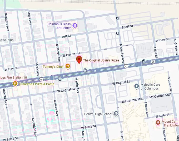 16. the original josie’s pizza map