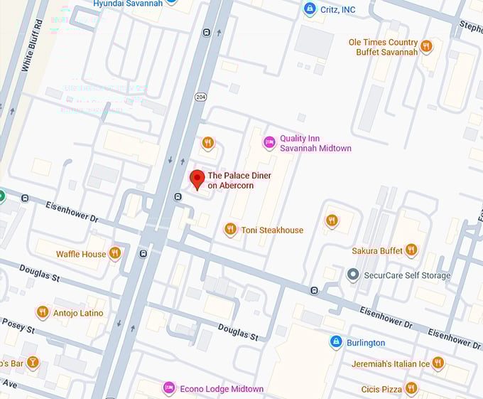 16. the palace diner on abercorn map